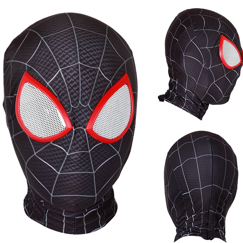 Spider Man Into The Spider Verse Miles Morales Mask Lenses 3D Cosplay