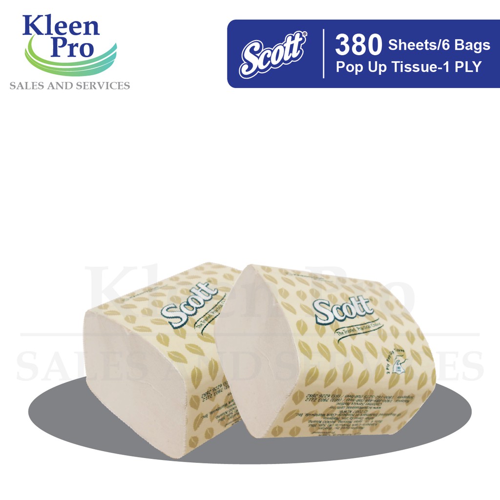 SCOTT® 16191 1-Ply Pop Up Napkins ( 6 Bags x 8 Pkts x 380 Pcs ...