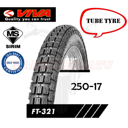 Viva tayar tube motor ft321 scrambler tyre sirim/iso certified | BeeCost