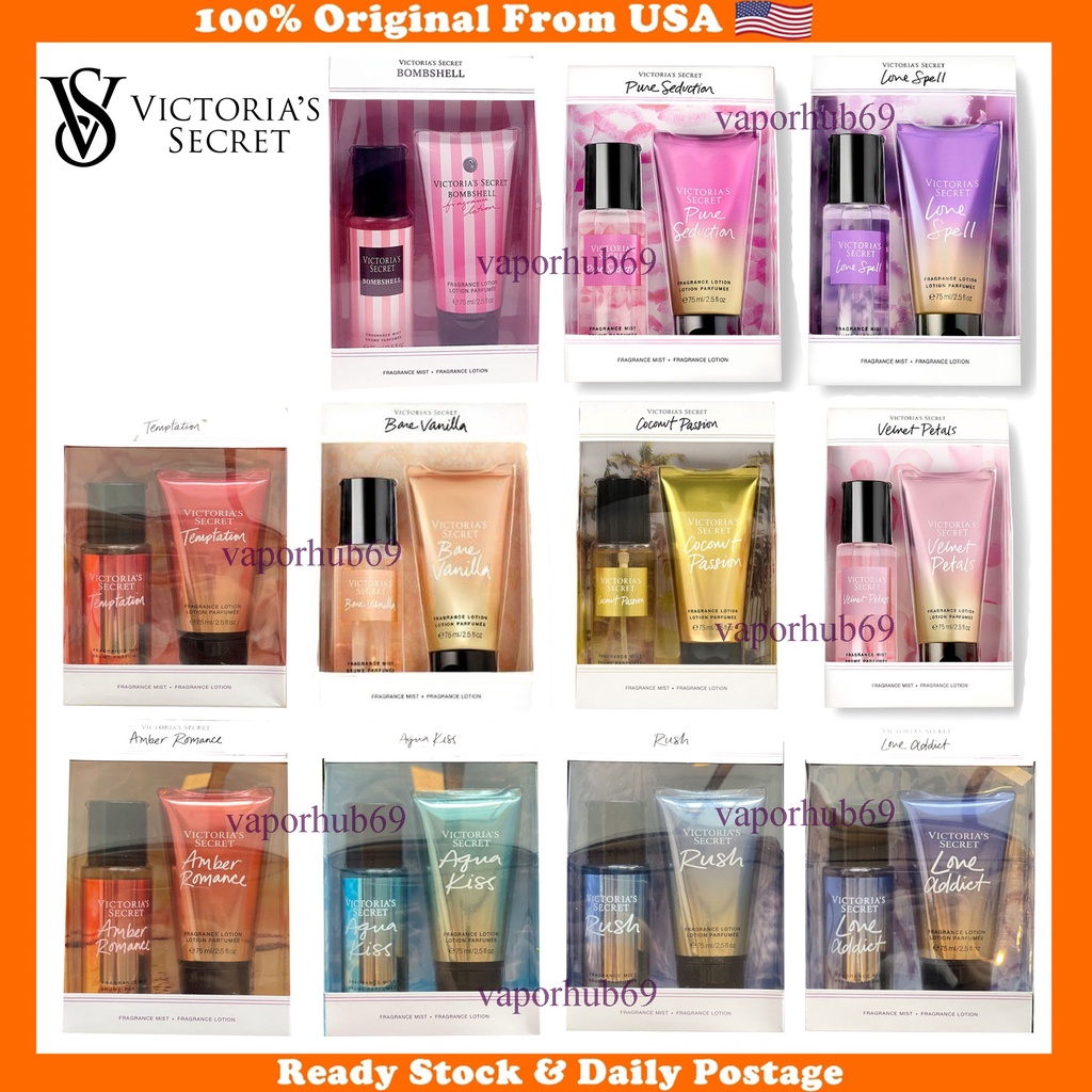 NEW Victoria's Secret Lotion Mist Set Love Spell*Pure Seduction*Amber ...