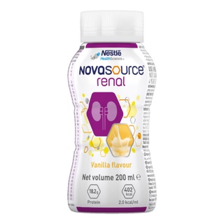Nestle Novasource Renal Milk Vanilla Flavour 200ml Drink 21.6g Protein ...