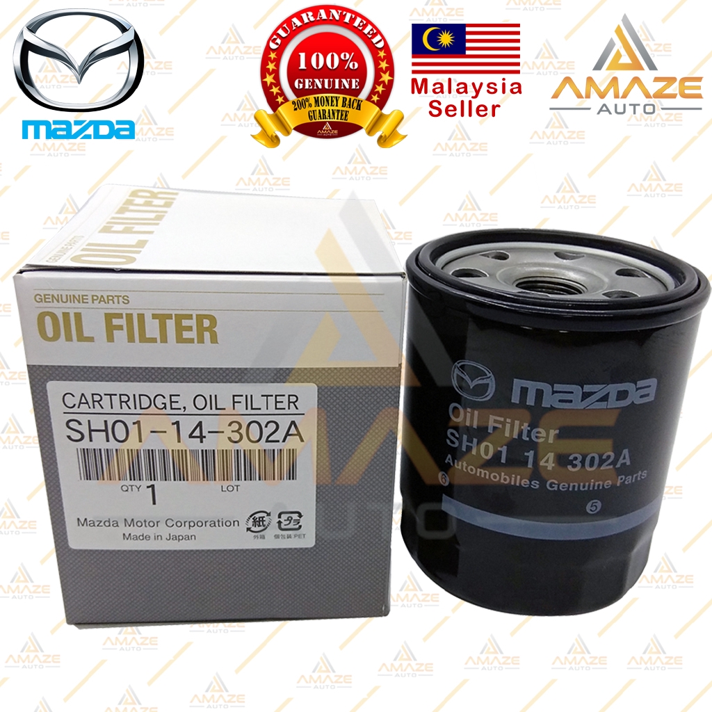 Genuine Mazda Oil Filter (SH01-14-302A) for Non-Skyactiv Model (Mazda 3 ...