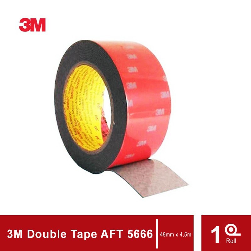 3m AFT Acrylic Foam Tape 5666-1.1 mm - 48mm x 4.5m - Double Sided Car ...