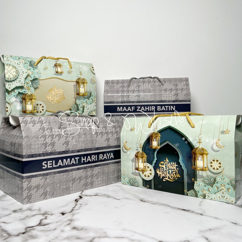 2022 BIG SIZE Hari Raya Gift Box Kotak Kuih Raya Aidiladha Packaging ...