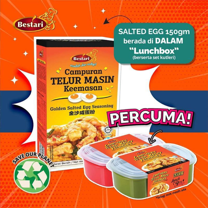 BESTARI SALTED EGG POWDER/ SERBUK TELUR MASIN BESTARI 150g (Free Lunch ...