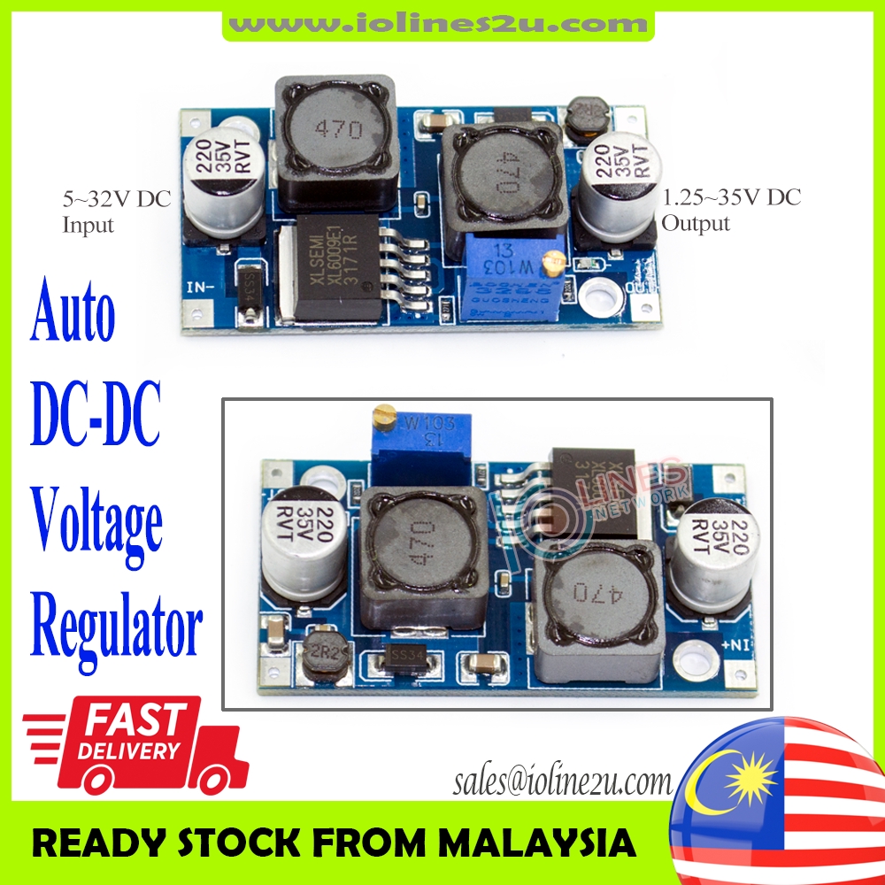 Adjustable DC-DC Auto step up down voltage regulator converter 4-32v to ...