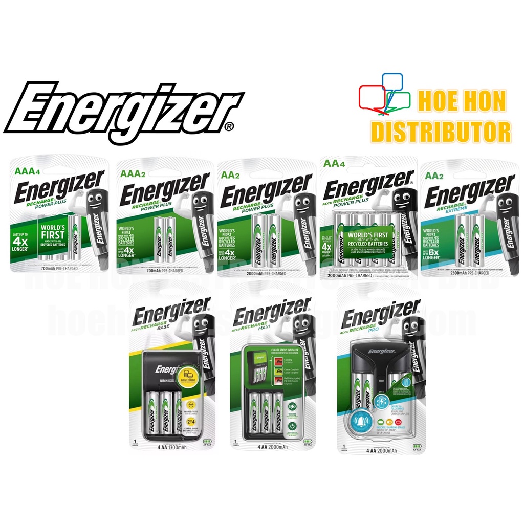 Energizer Extreme / Power Plus AA / AAA Rechargeable Battery Batteries ...
