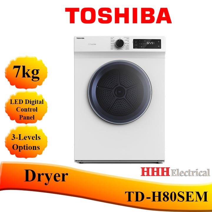 TOSHIBA TUMBLE DRYER 7 KG TD-H80SEM Mesin Pengering Baju | Shopee Malaysia