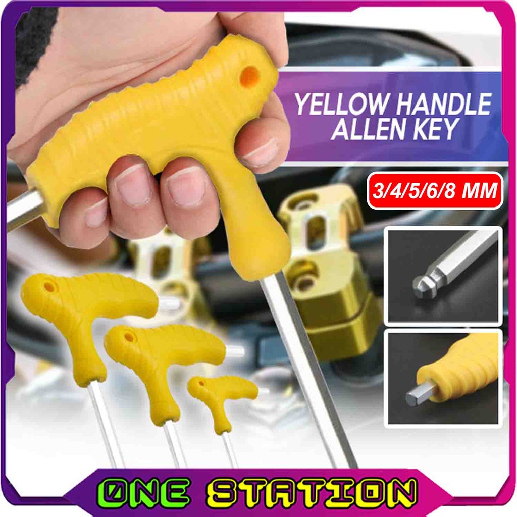 Hex Wrench Allen Key Universal Keys Ball End T-Handle 3/4/5/6/8MM TWO ...