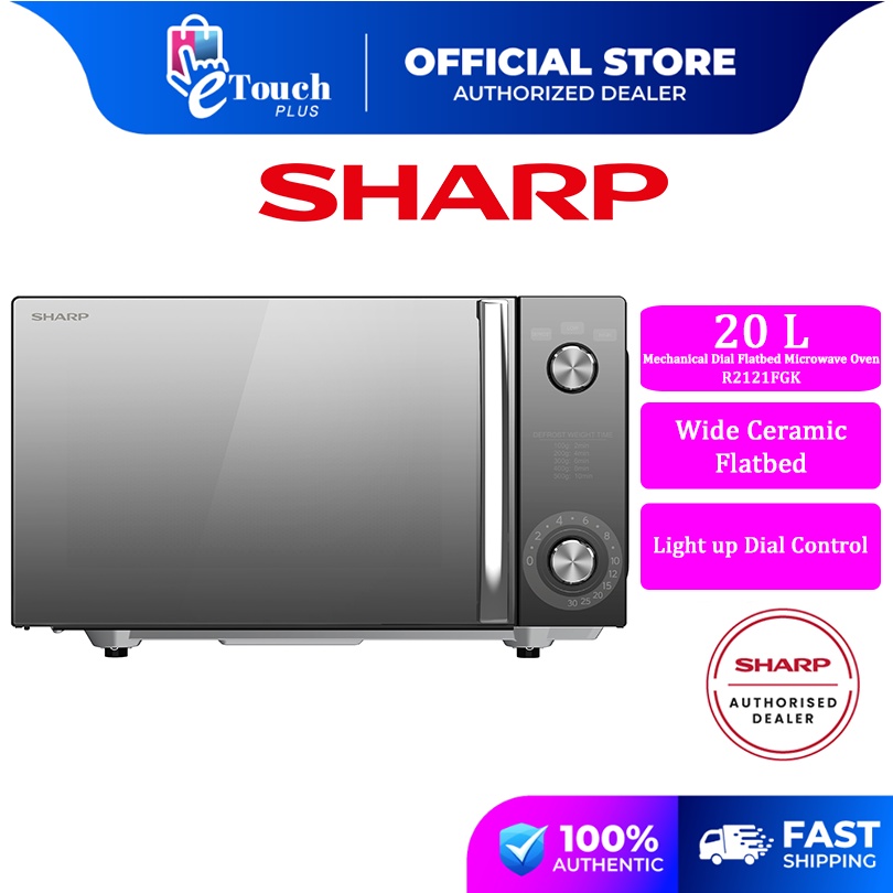 Sharp R2121FGK 20L Mechanical Dial Flatbed Microwave Oven | Shopee Malaysia