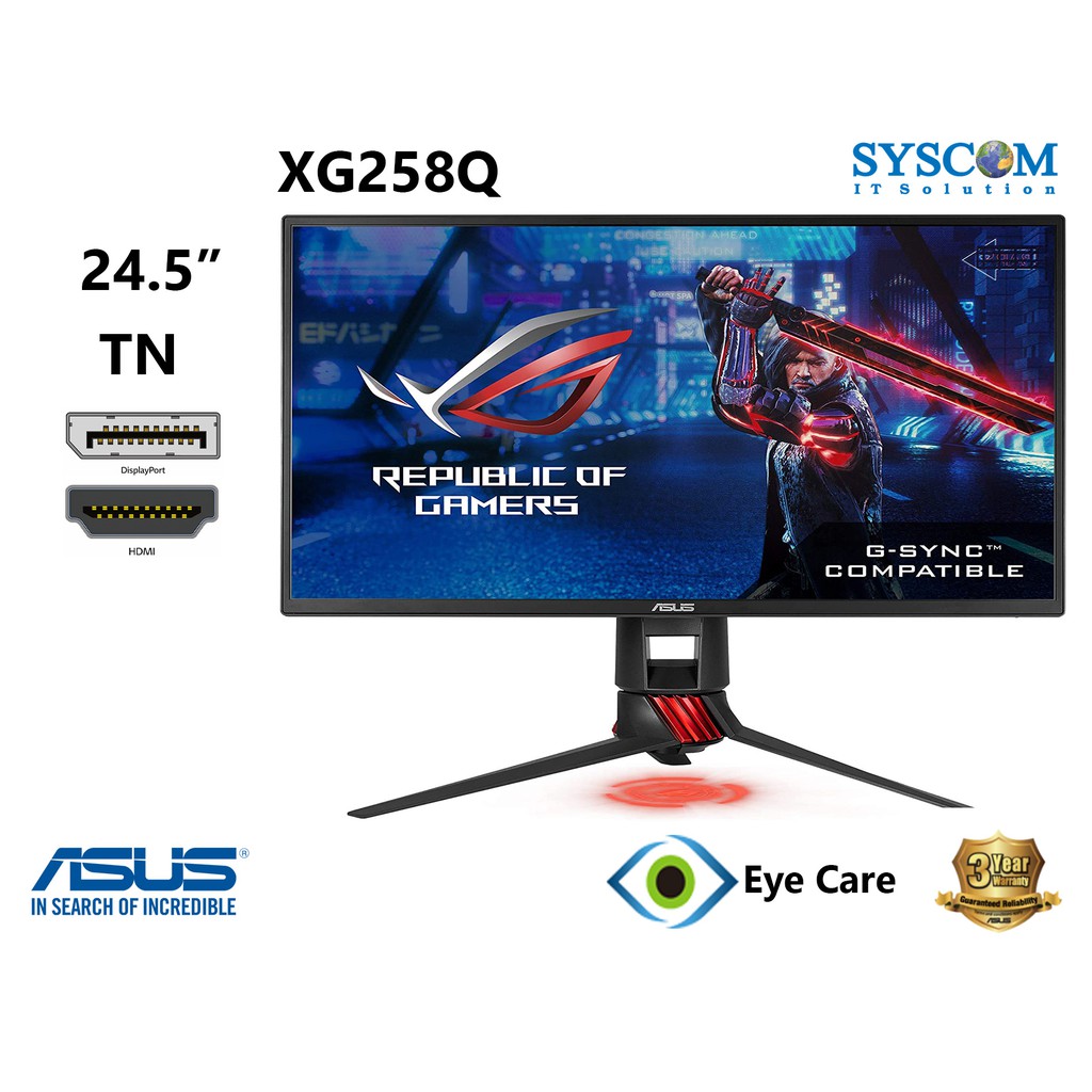ASUS ROG Strix XG258Q 24.5” Gaming Monitor Full HD 1080P 240Hz 1ms Eye ...