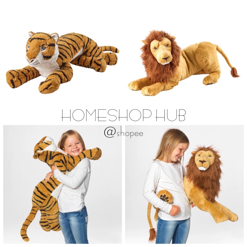 DJUNGELSKOG Soft Toys 70cm lion, tiger Patung Lembut Gift Toys Patung ...