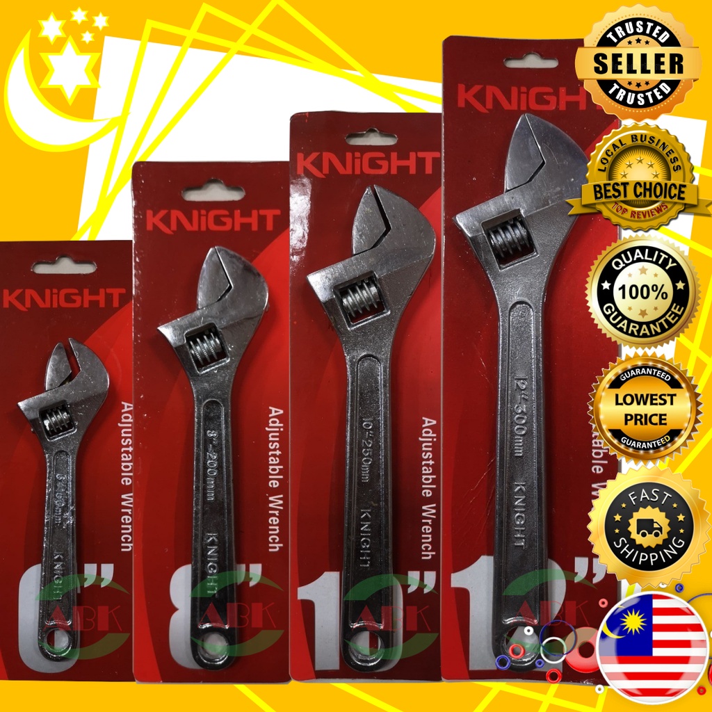 (6" / 8" / 10" / 12") KNIGHT SWITCH SPANNER ADJUSTABLE WRENCH SPANAR ...
