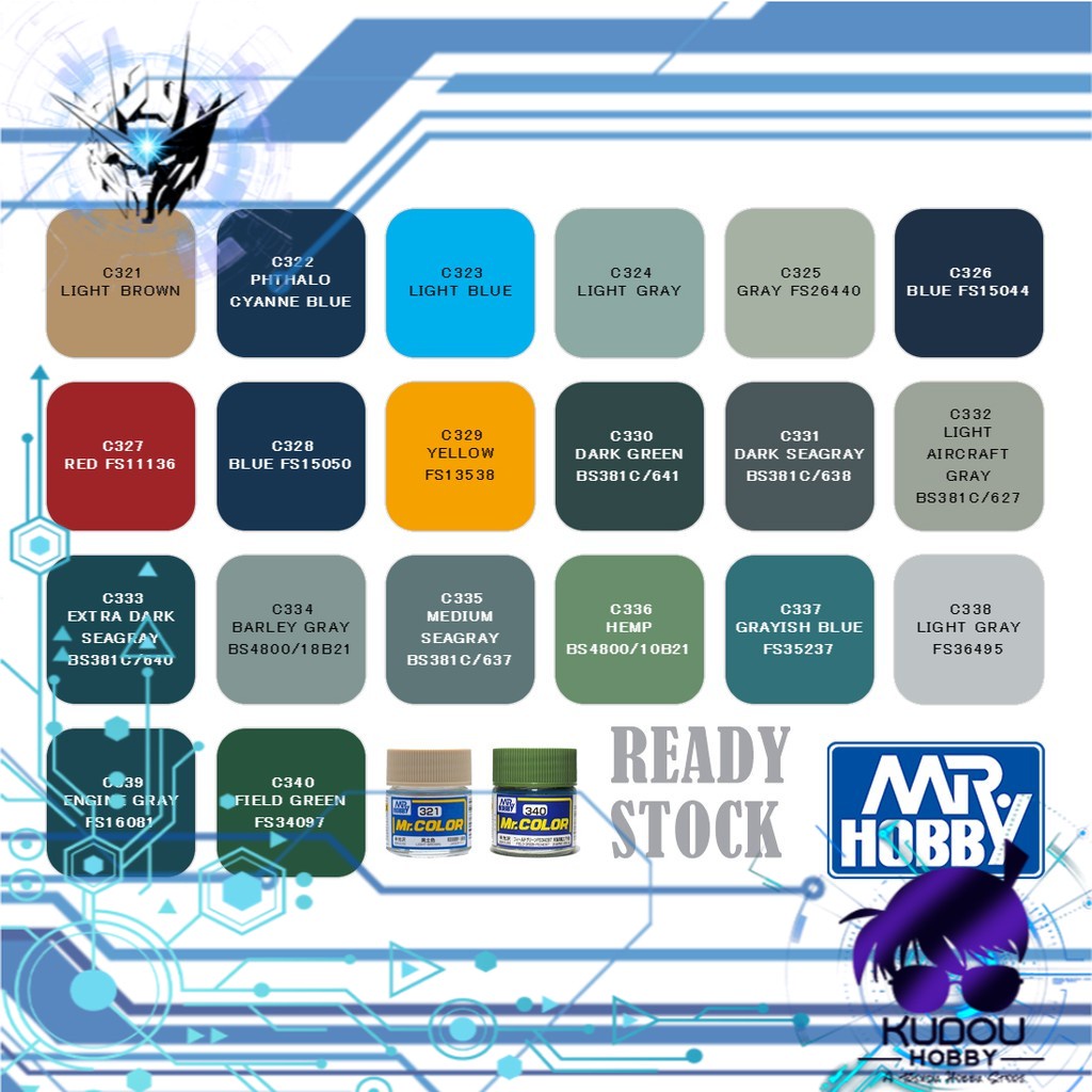 Mr Hobby Mr Color C321 - C340 Mr.Hobby Mr. Hobby Mrhobby Mr. Color ...