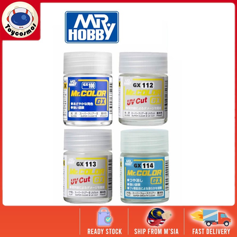 Mr.Hobby Mr.Color Paint GX100 Super Clear 3 GX112 UV Cut Gloss GX113UV ...