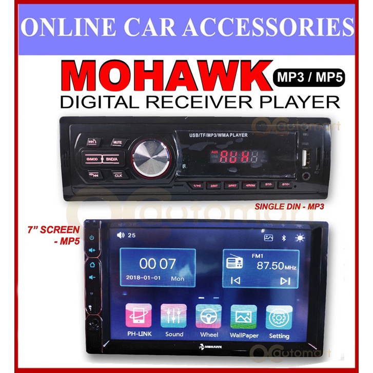 Mohawk Touch screen Car Player Bluetooth MP5 Car Stereo Mp3 Audio Video ...
