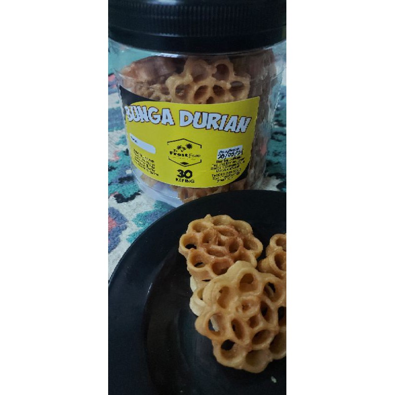 kuih bunga durian ( 30 keping satu balang) | Shopee Malaysia