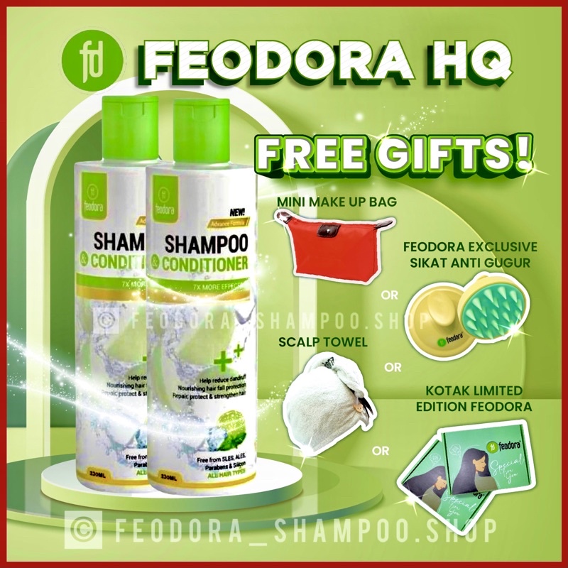 FEODORA SHAMPOO & CONDITIONER ORIGINAL HQ FEODORA | Shopee Malaysia