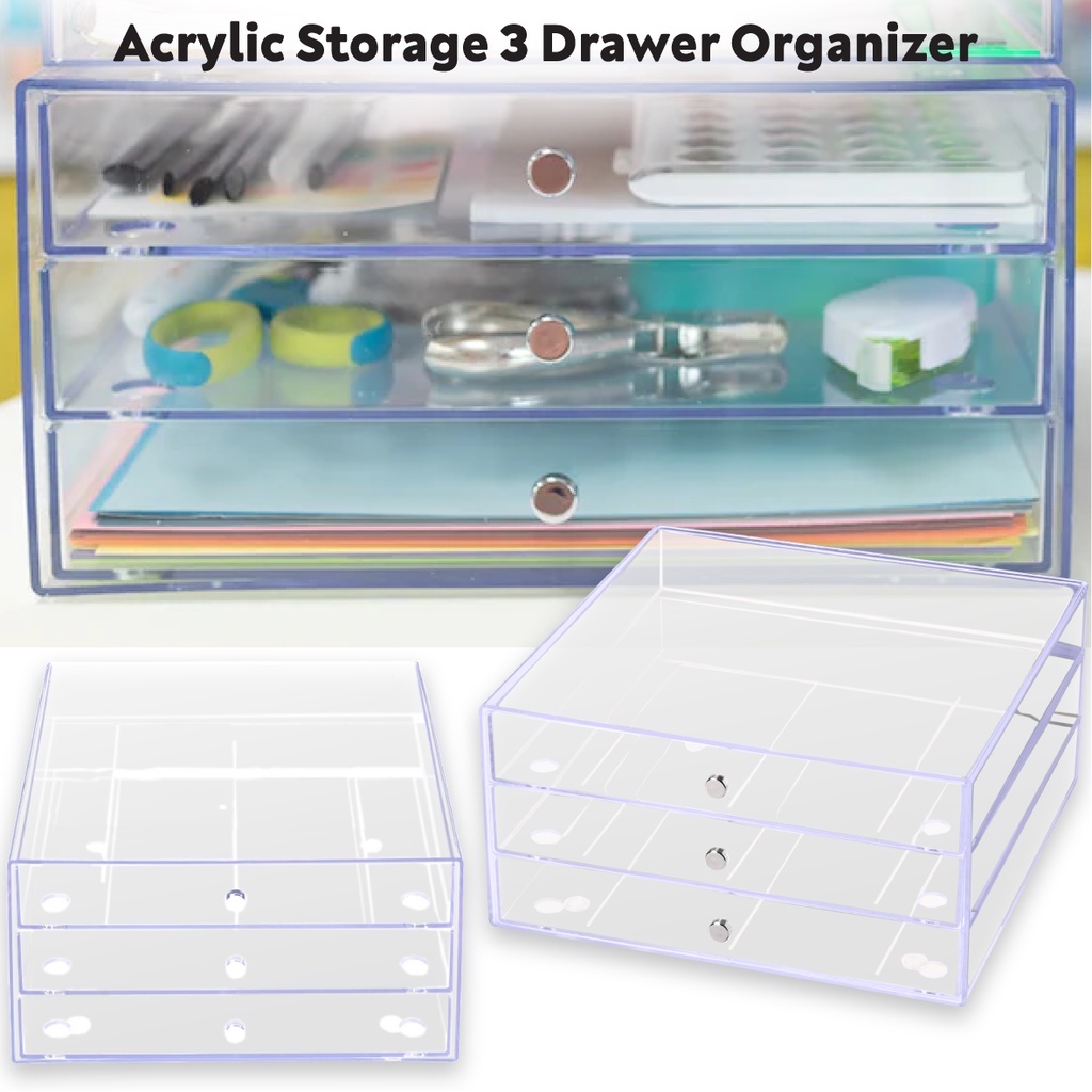 Acrylic Drawer Box Cosmetic Box Transparent Storage | Shopee Malaysia