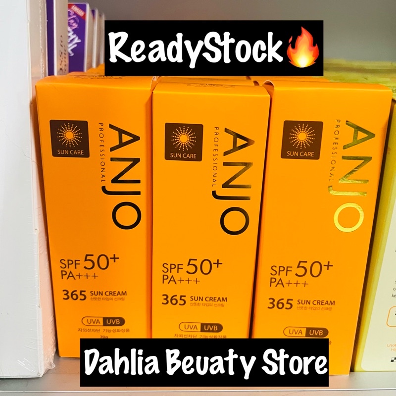 SUNCREEN ANJO Professional Sunscreen SPF 50+ PA+++ 365 Sun Cream 70g ...