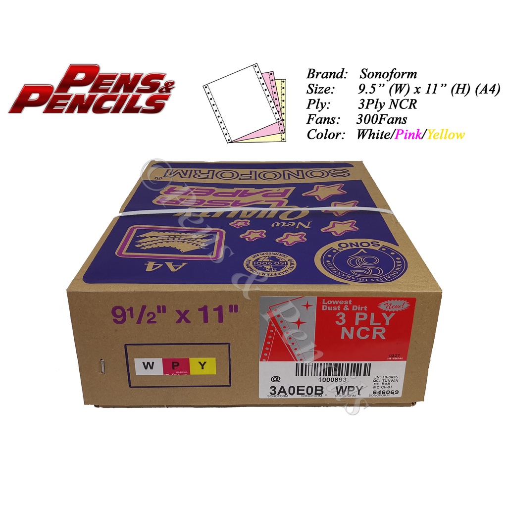 Computer Form NCR Paper 9.5'' X 11'' / A4 - 1Ply 2Ply 3Ply 4Ply / 300 ...