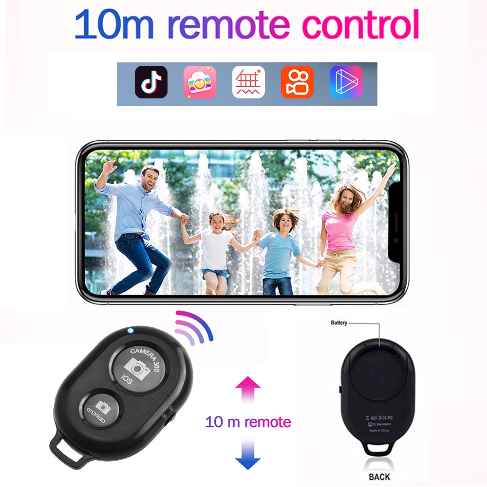 Bluetooth-compatible Remote Control Button Wireless Controller Self-Timer Camera Stick Shutter ...