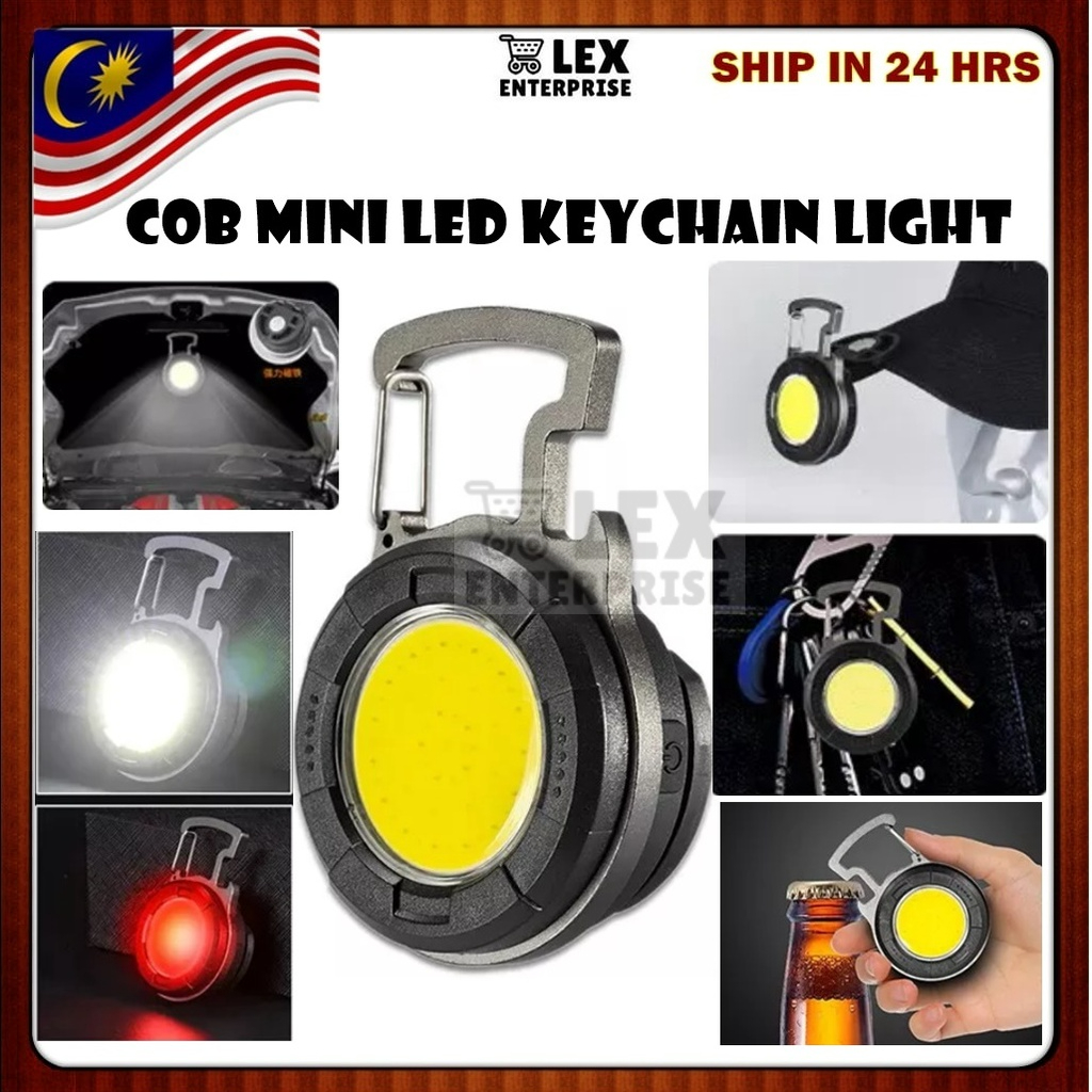 500 Lumes Multifunction Mini COB Torch Light Rechargeable Waterproof ...