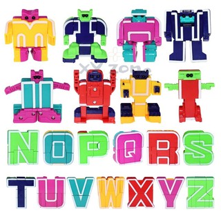 ABC Letter Robot Set Alphabet Deformation Kids Creative Learning Toy ...