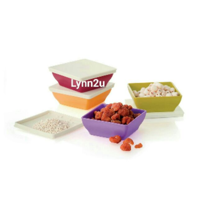 Tupperware Zen Small Square (4) 200ml | Shopee Malaysia