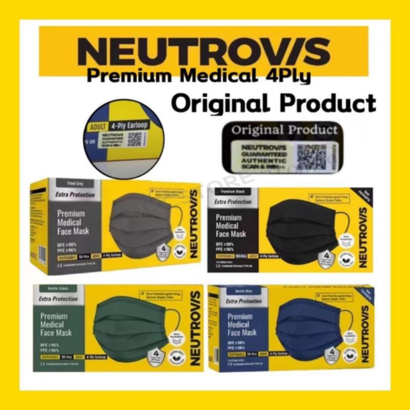 Neutrovis 4ply Medical Face mask(4 color) | Shopee Malaysia