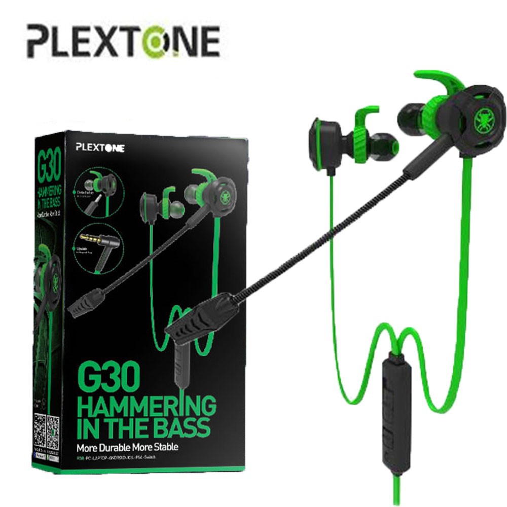 PLEXTONE G30 GAMING EARPHONE WITH DUAL MICROPHONES ORI | Shopee Malaysia