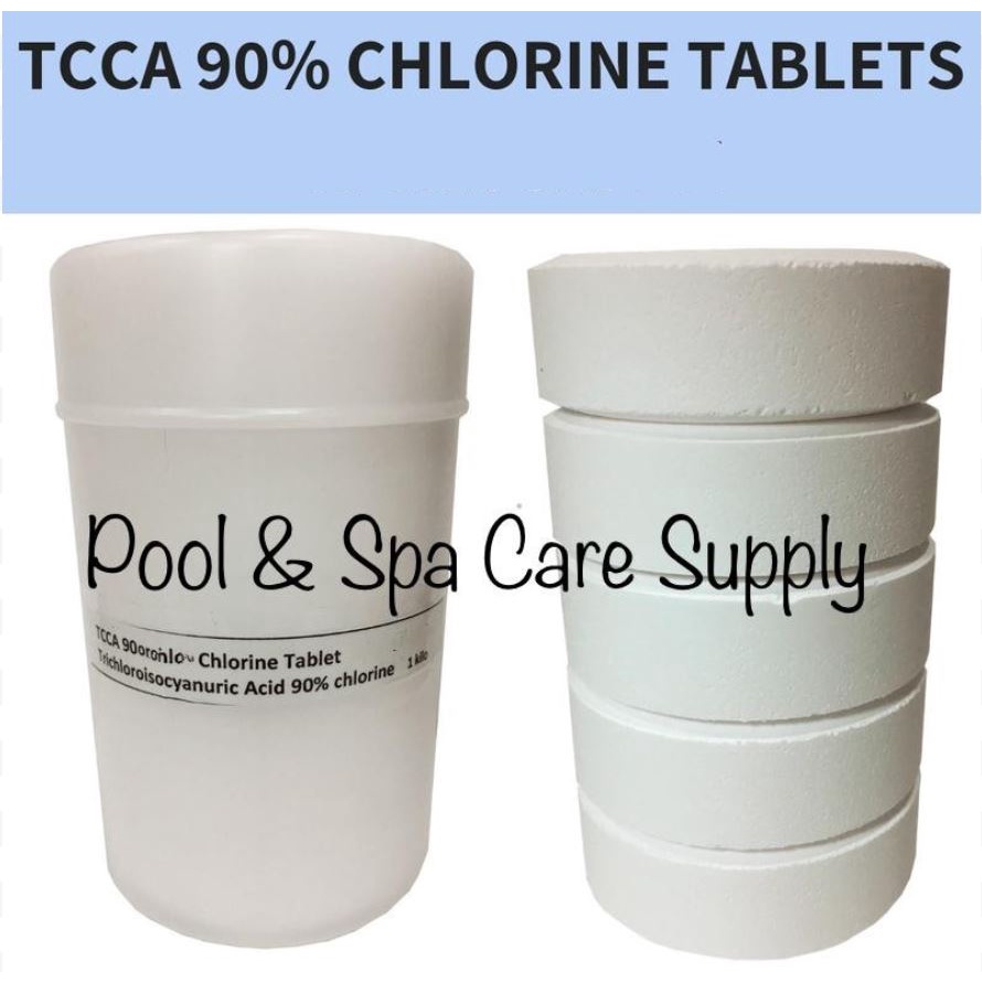 Malaysia Pool Care Chlorine Klorin Tablet 90% -TCCA 90 Tablets 5pcs ...