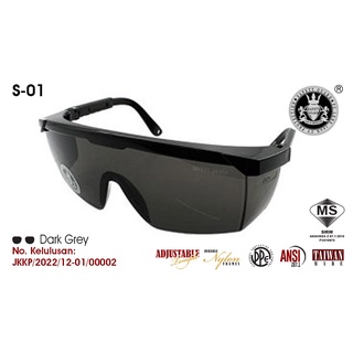 DOSH Sirim Approval Safety Glasses Safety Guard S-01 PPE 100% UV ...