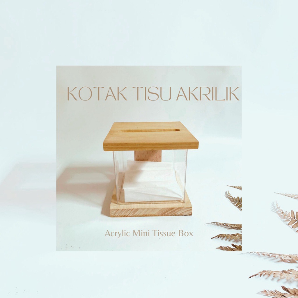 KAYU Acrylic Wooden Tissue Box Tissue Box Aesthetic Organizer Box ...