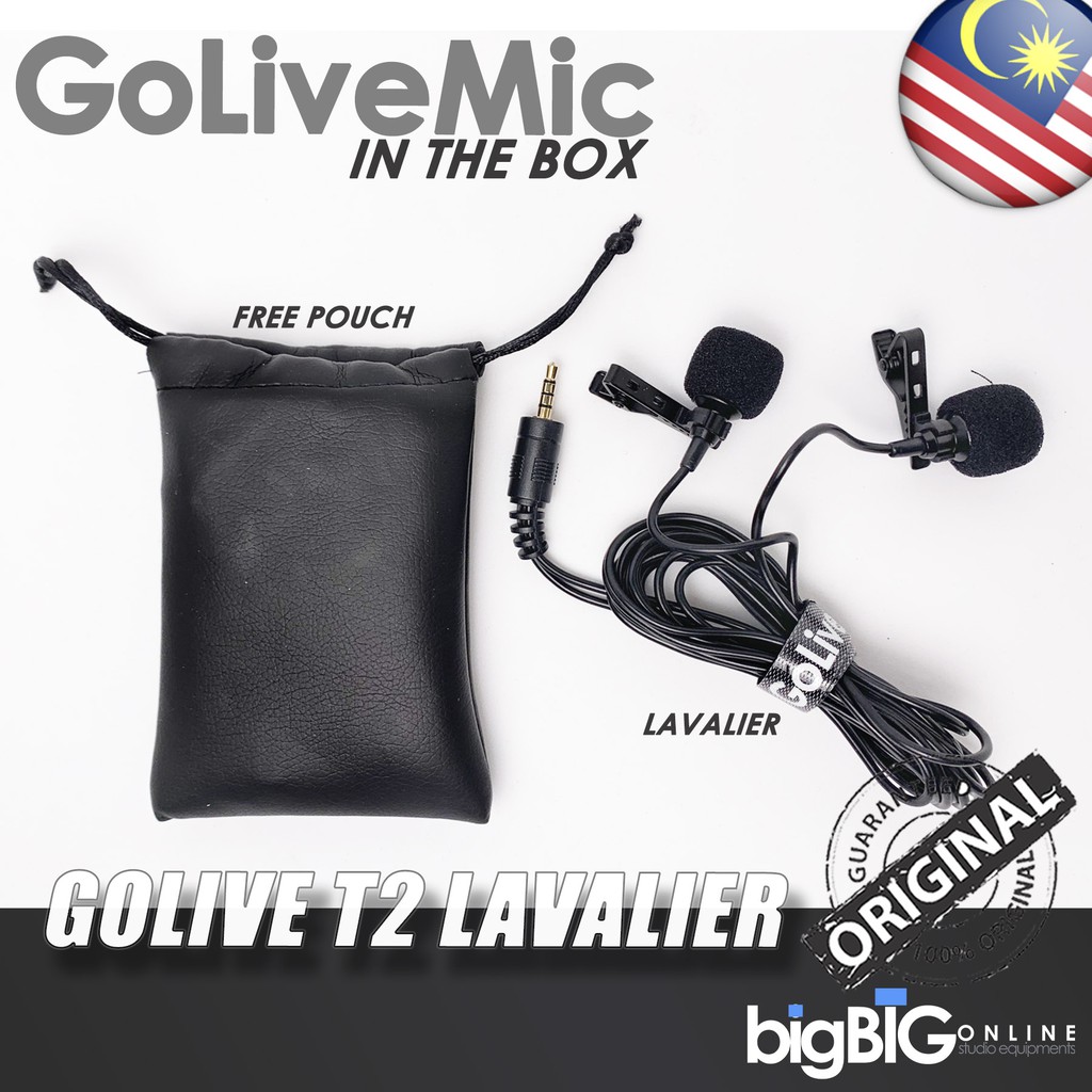GOLIVEMIC T2 Dual TWO PERSON Lavalier Microphone 3M and 8M Length for ...