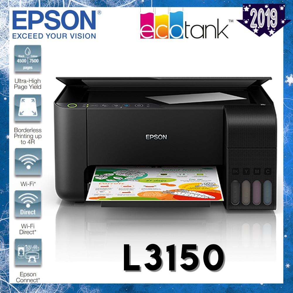 Epson EcoTank L3150 Wi-Fi All-in-One Ink Tank Printer with (Original) 2 ...