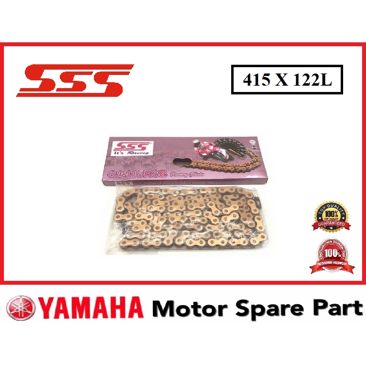 RANTAI SSS RACING CHAIN GS415HSB // X 132L 122L GOLD PLATED OUTER LAYER ...