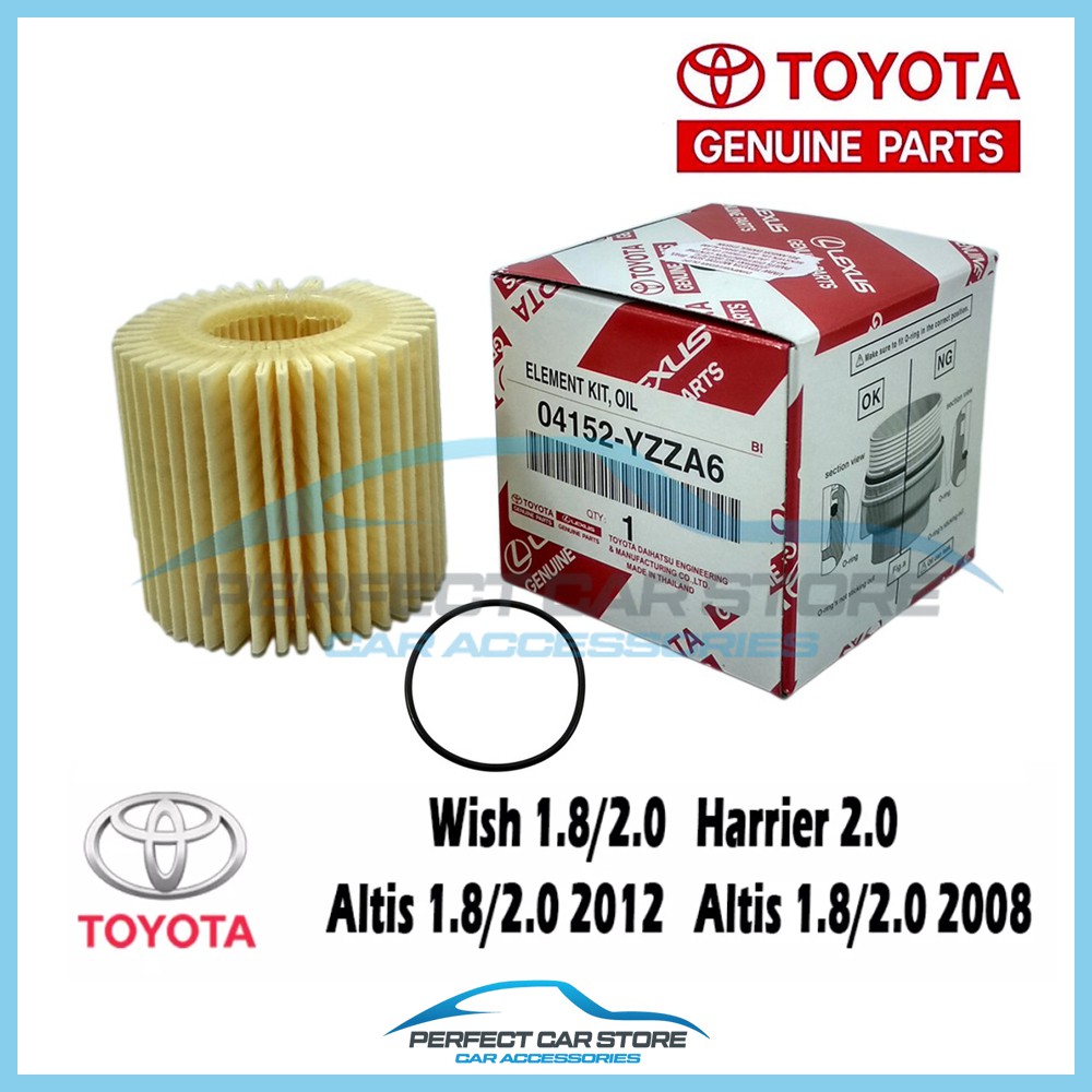 Toyota original oil filter 04152-yzza6 original wish zge20 altis 2009 ...