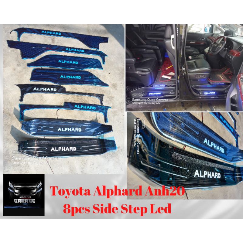 Toyota Alphard Anh20 2008-2014 8pcs Side Step Led(Titanium Black ...