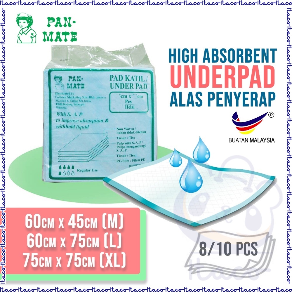[Malaysia] PAN-MATE Disposable Pee Wee Absorbent Underpad for Elder ...