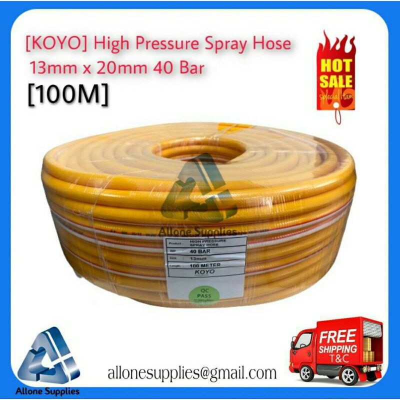 " KOYO " Japan High Pressure Yellow Hose , Hose Size 13mm X 20mm X 100 ...