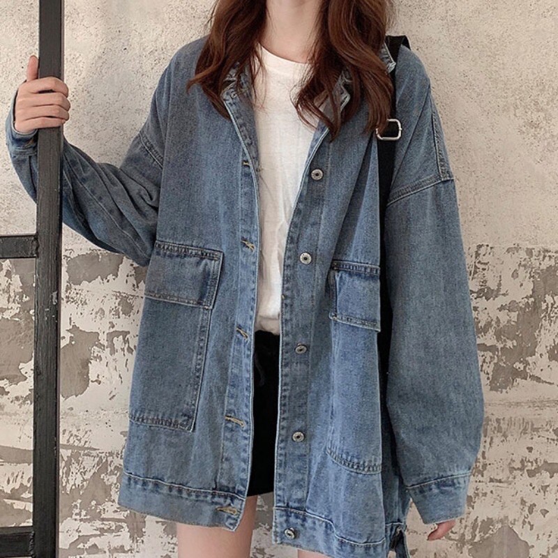 Women’s Oversized Denim Jacket | Shopee Malaysia