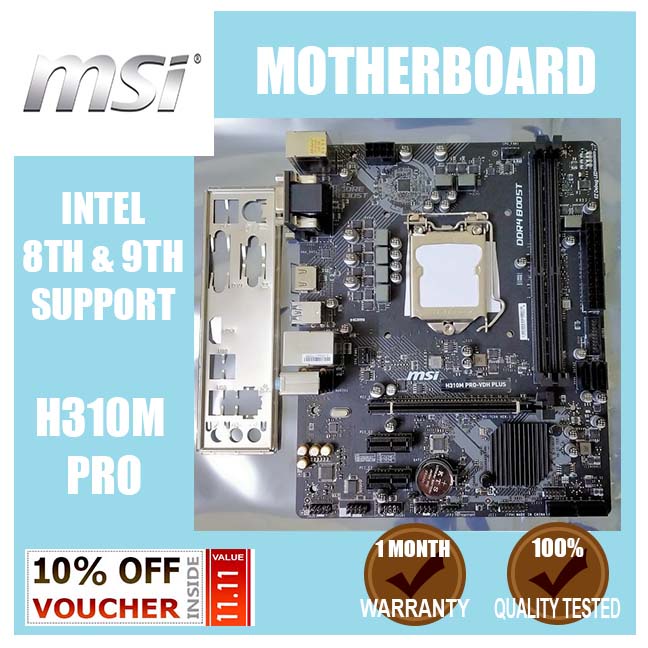 H310M MSI MOTHERBOARD 8TH & 9TH GEN SUPPORT | Shopee Malaysia