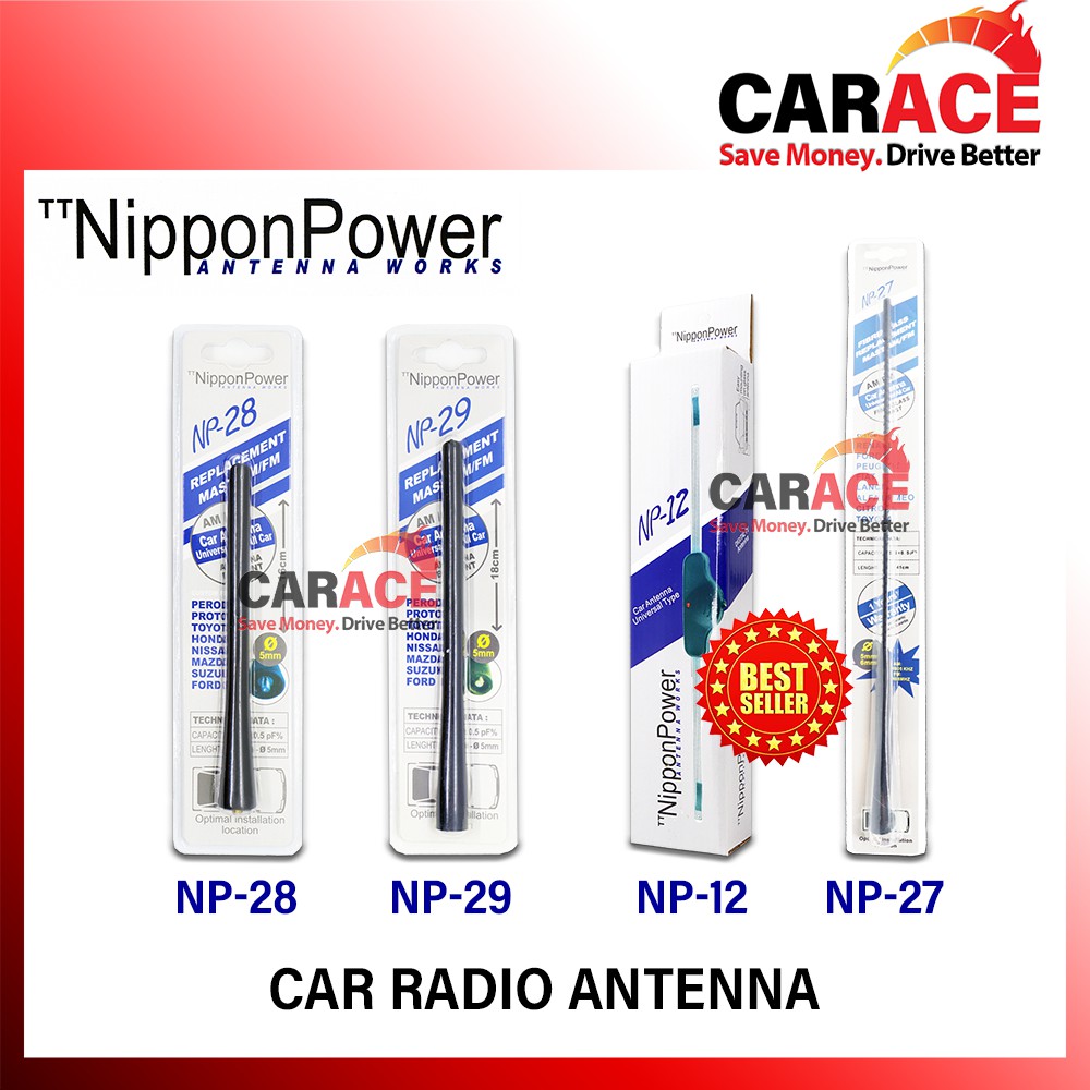 Nippon Power Replacement Car AM / FM Radio Antenna NP-12 NP-27 NP-28 NP ...