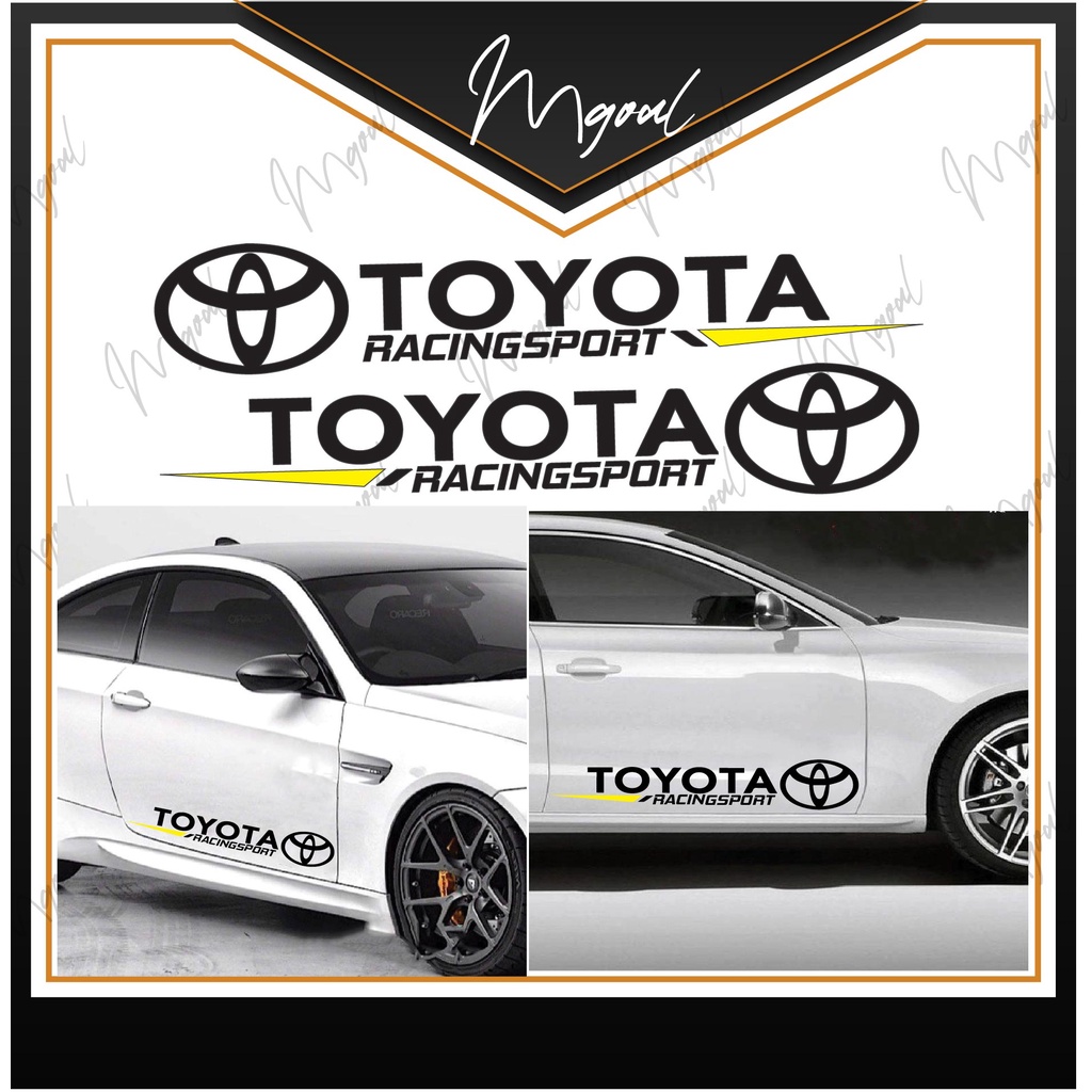 [Ready Stock]CAR SIDE BODY STICKER Toyota Racingsport 1SET 2PCS VIOS ...