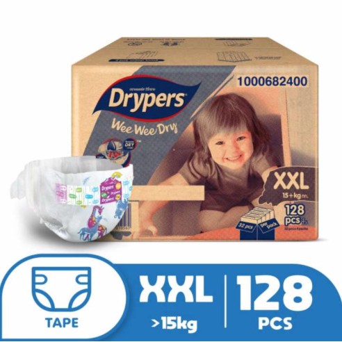 Drypers Wee Wee Dry - XXL ONLY Baby Diapers (Free Pink Fong Bag ...