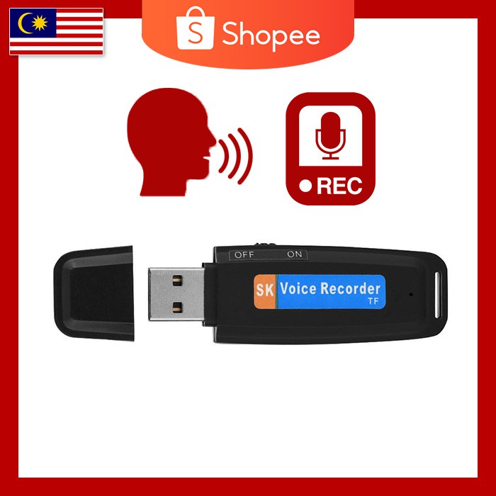 Mini USB Pen Drive Digital Spy Audio Sound Voice Recorder Recording ...