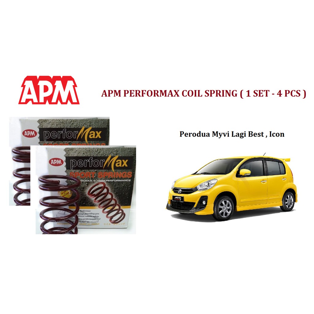 Perodua Myvi Lagi Best APM Performax Sport Coil Spring Suspension Set ...