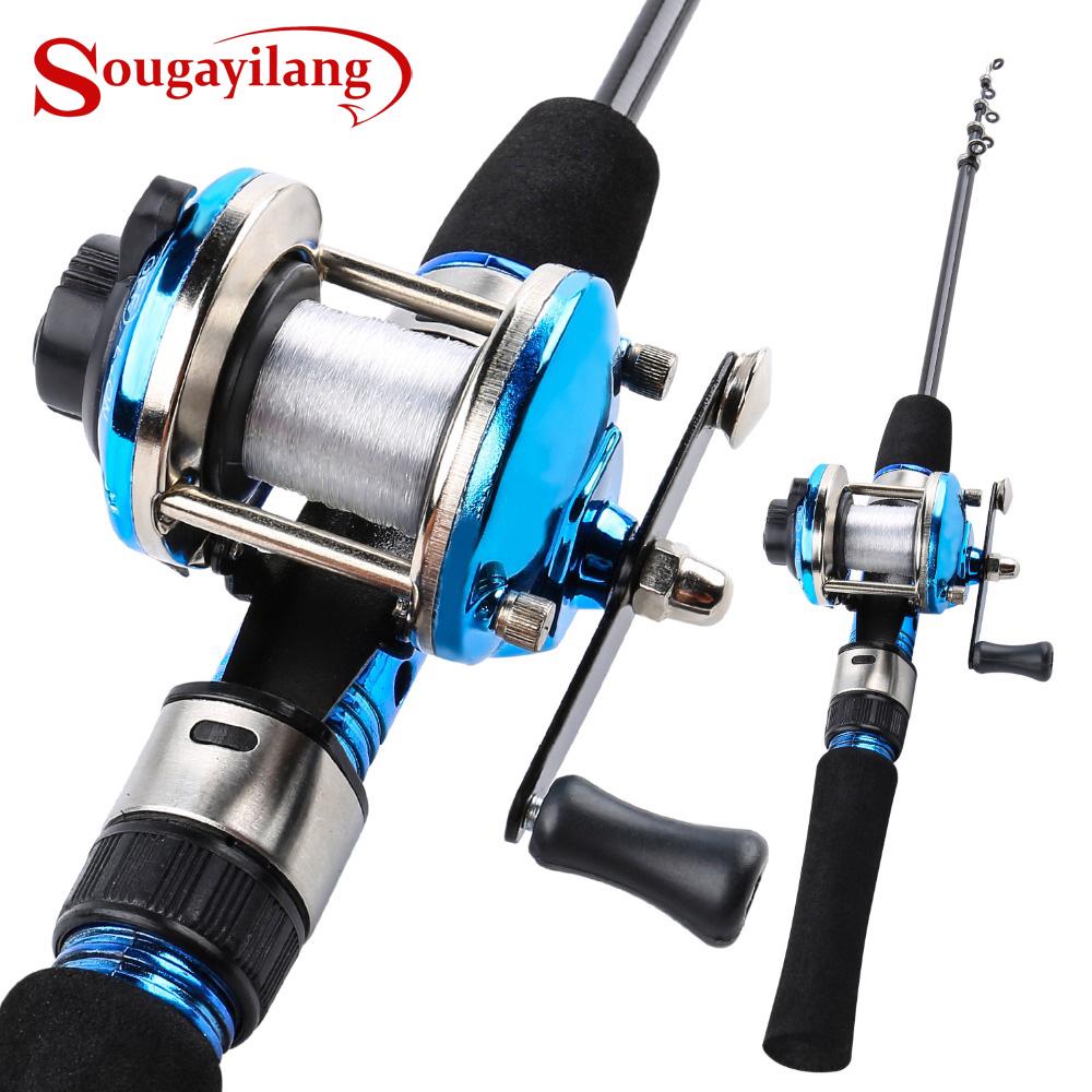 Sougayilang Spinning Fishing Rod Reel Combo Carbon Portable Lure Rod ...
