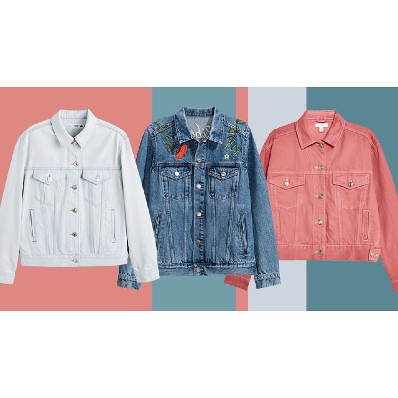 denim jacket premium | Shopee Malaysia